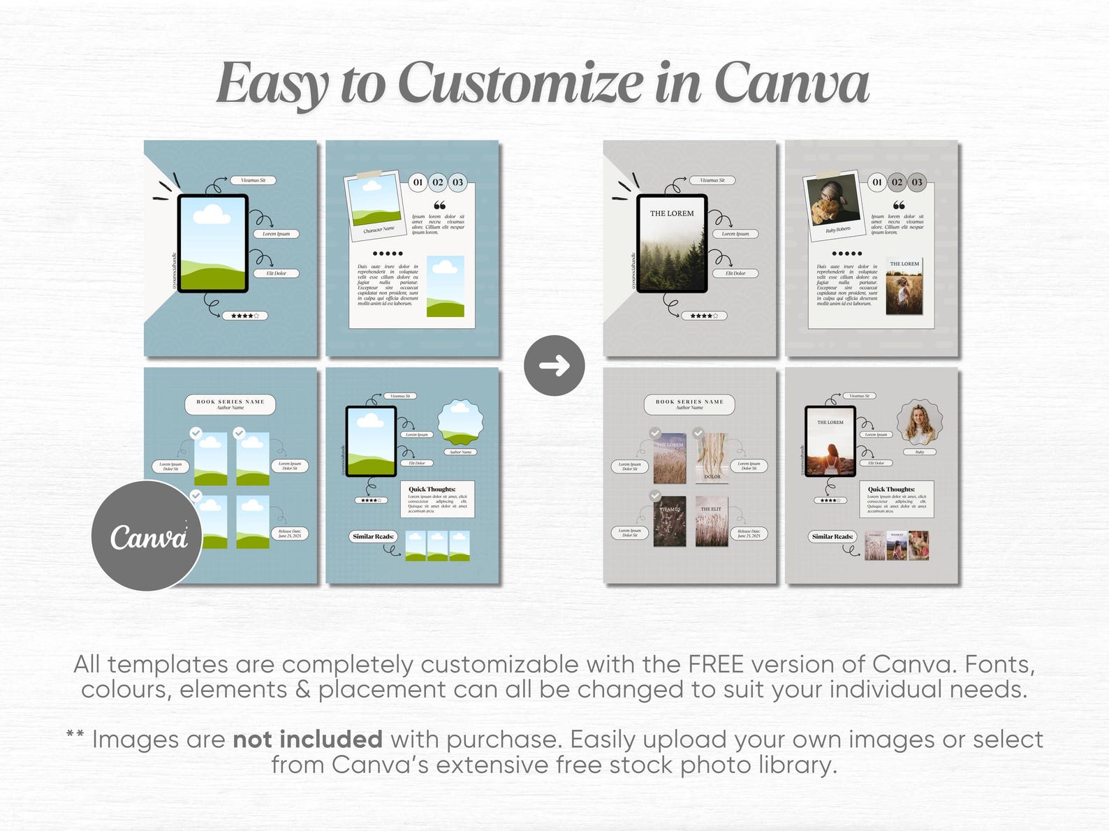 Book Instagram Bookstagram Canva Template Bookish Instagram Book Trope ...