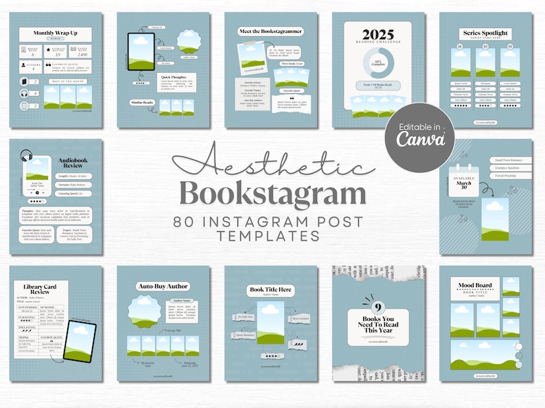 Book Instagram Bookstagram Canva Template Bookish Instagram Book Trope ...