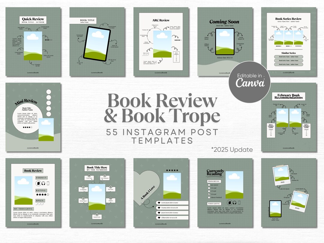 Book Trope Template Bookstagram Story Bookish Instagram Book Review ...