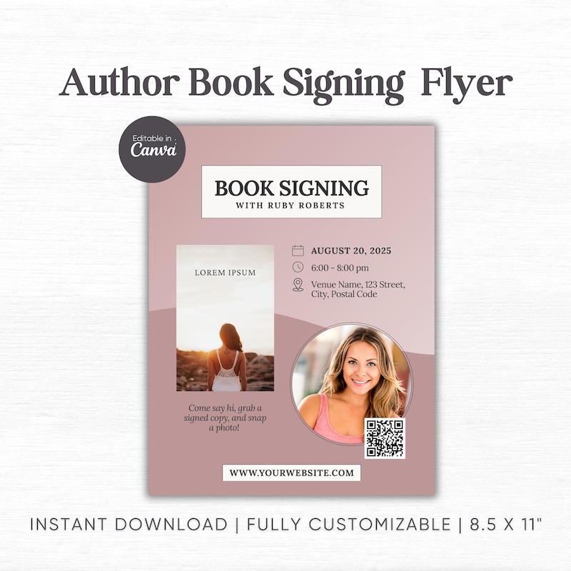 Book Release Flyer - Etsy