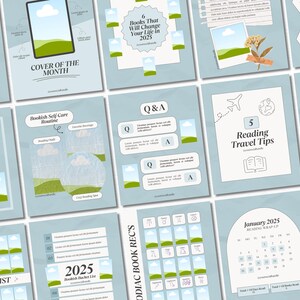 2025 Book Template Bookstagram Canva Bookish Instagram Book Lover ...