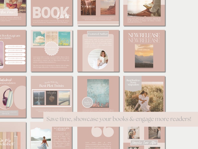 Book Instagram Post Templates Customizable Bookstagram Templates Book ...