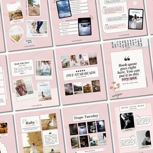Book Instagram Bookstagram Canva Template Bookish Instagram Book Trope ...