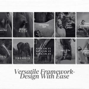 Horse Social Media Equestrian Instagram Post Template Customizable ...
