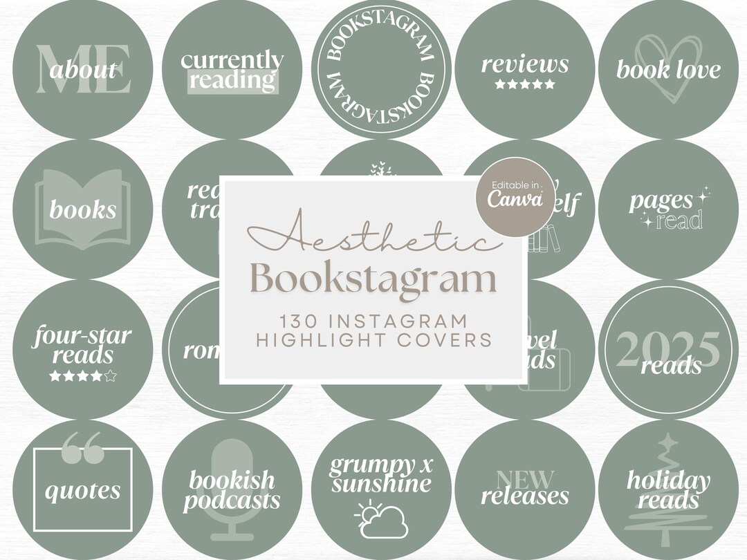 Bookstagram Highlight Cover Bookish Instagram Highlight Cover Template ...
