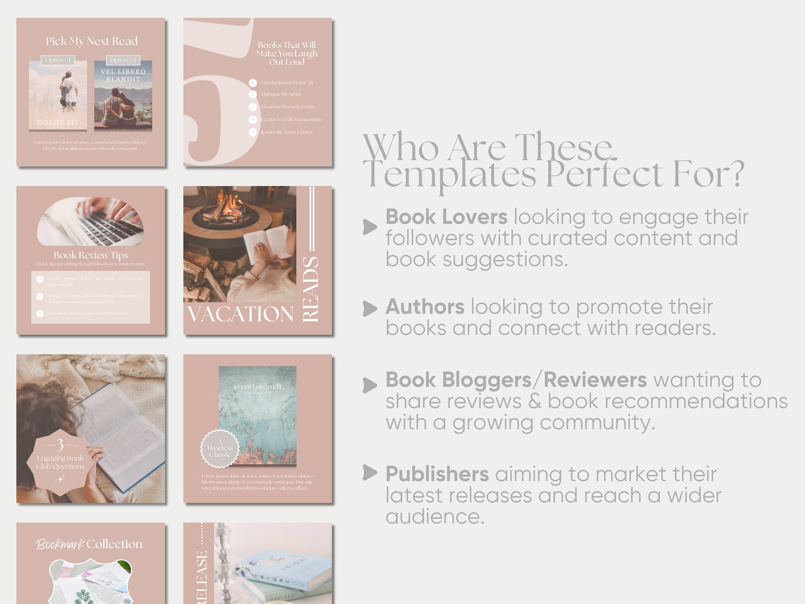 Book Instagram Post Templates Customizable Bookstagram Templates Book ...