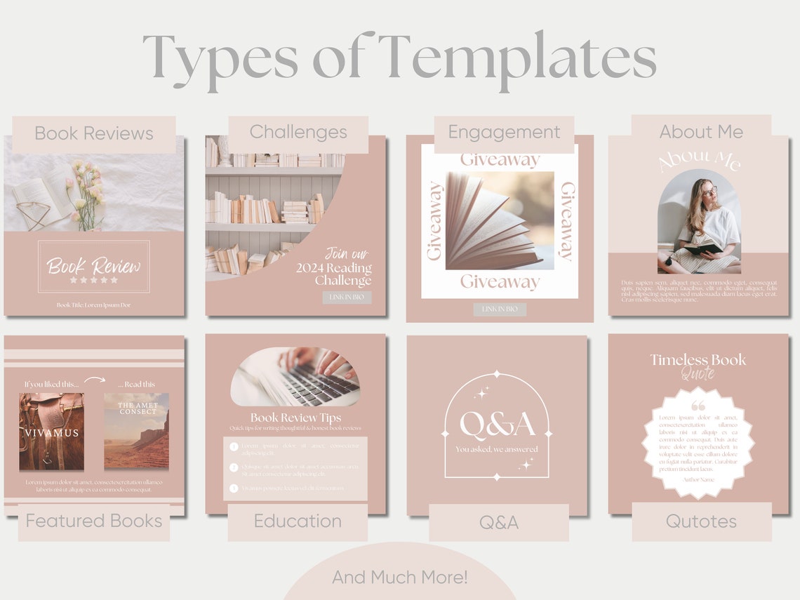 Book Instagram Post Templates Customizable Bookstagram Templates Book ...