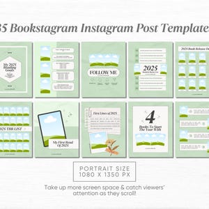 2025 Book Template Bookstagram Canva Bookish Instagram Book Lover ...