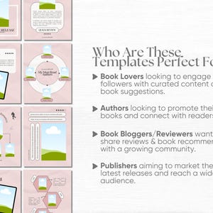 Book Instagram Bookstagram Canva Template Bookish Instagram Book Lover ...