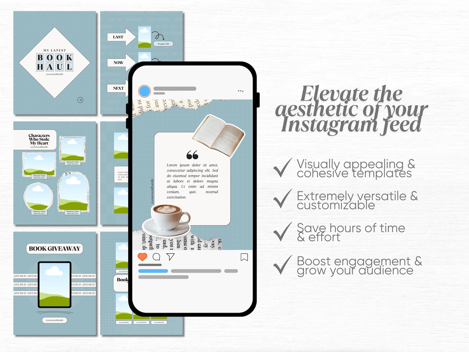 Book Instagram Bookstagram Canva Template Bookish Instagram Book Trope ...