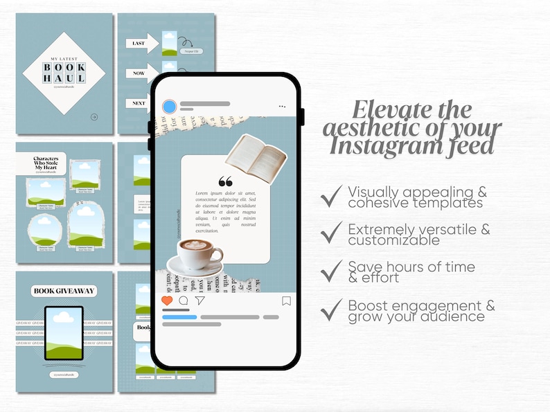 Book Instagram Bookstagram Canva Template Bookish Instagram Book Trope ...