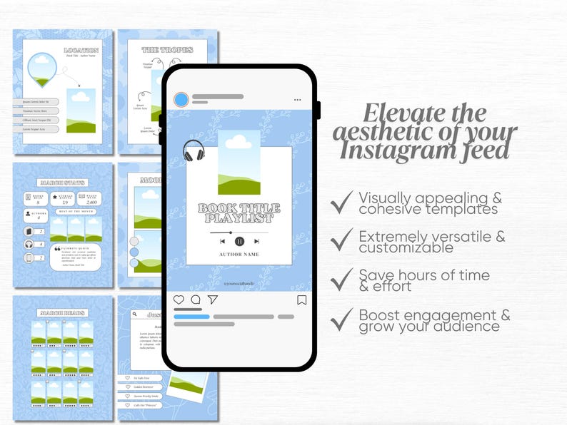Book Instagram Bookstagram Template Canva Bookish Instagram Book Trope ...