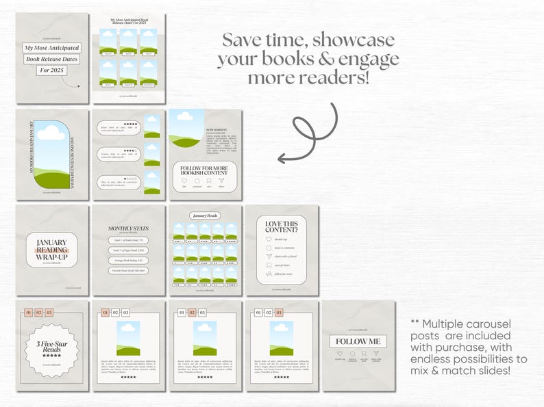 Book Instagram Bookstagram Canva Template Bookish Instagram Book Lover ...