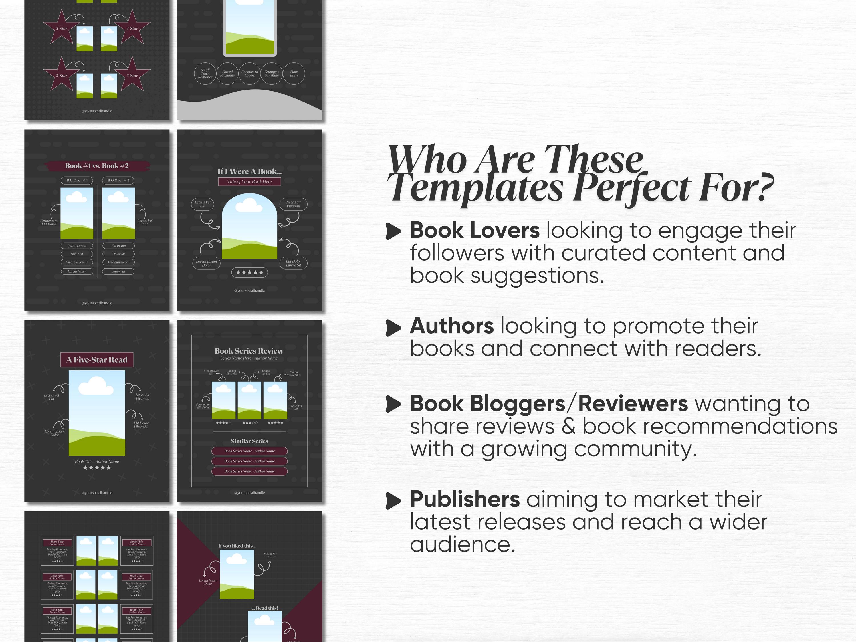 Book Trope Template Bookstagram Story Bookish Instagram Book Review ...