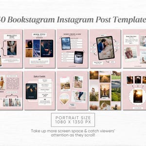 Book Instagram Bookstagram Canva Template Bookish Instagram Book Trope ...