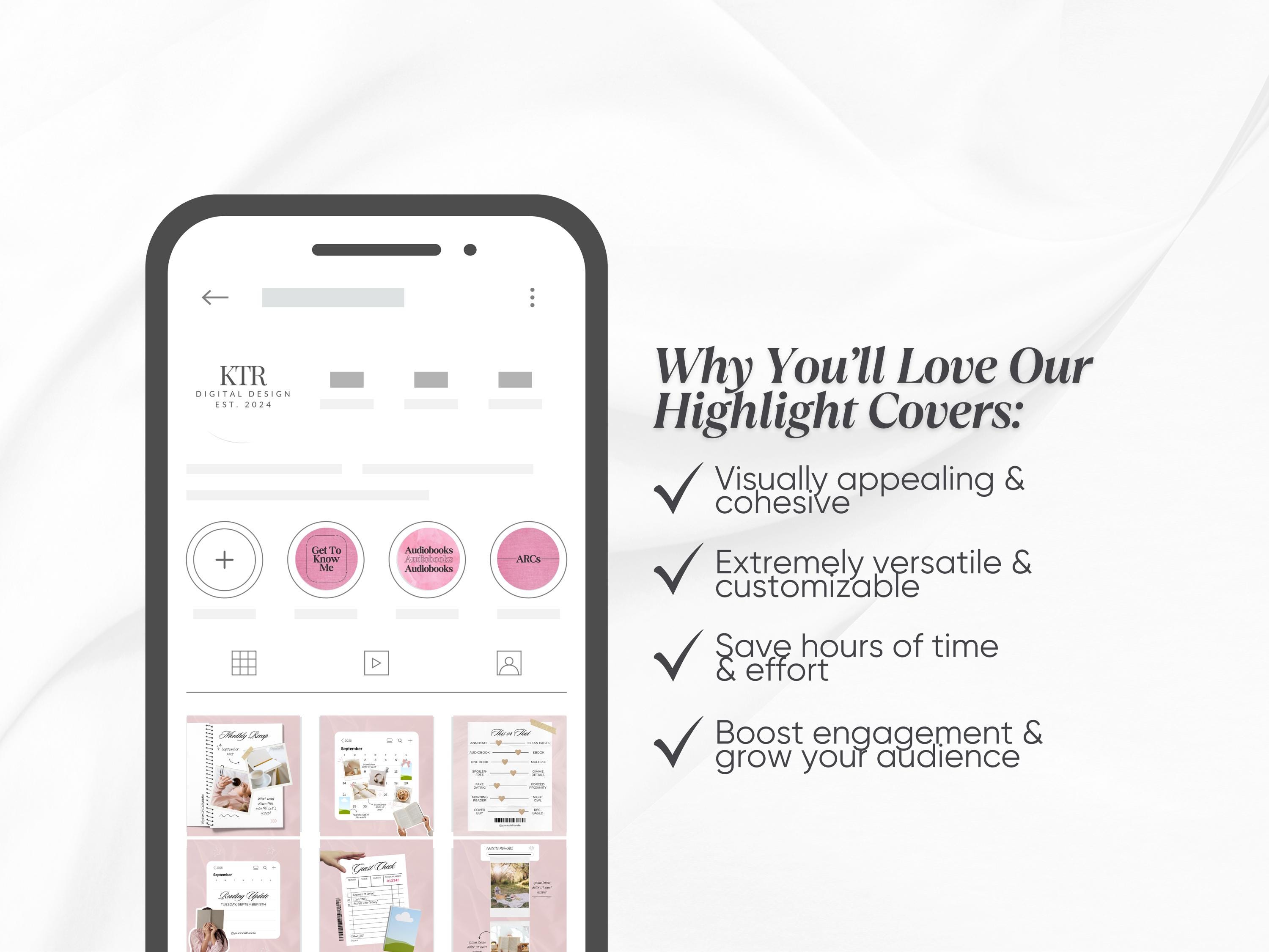 Bookstagram Trendy Instagram Highlight Cover Canva Book Lover Social ...