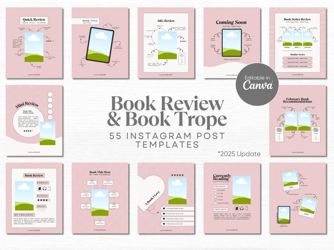Book Trope Template Bookstagram Story Bookish Instagram Book Review ...