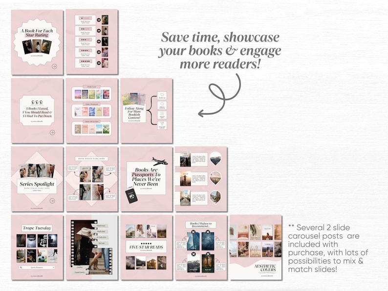 Book Instagram Bookstagram Canva Template Bookish Instagram Book Trope ...