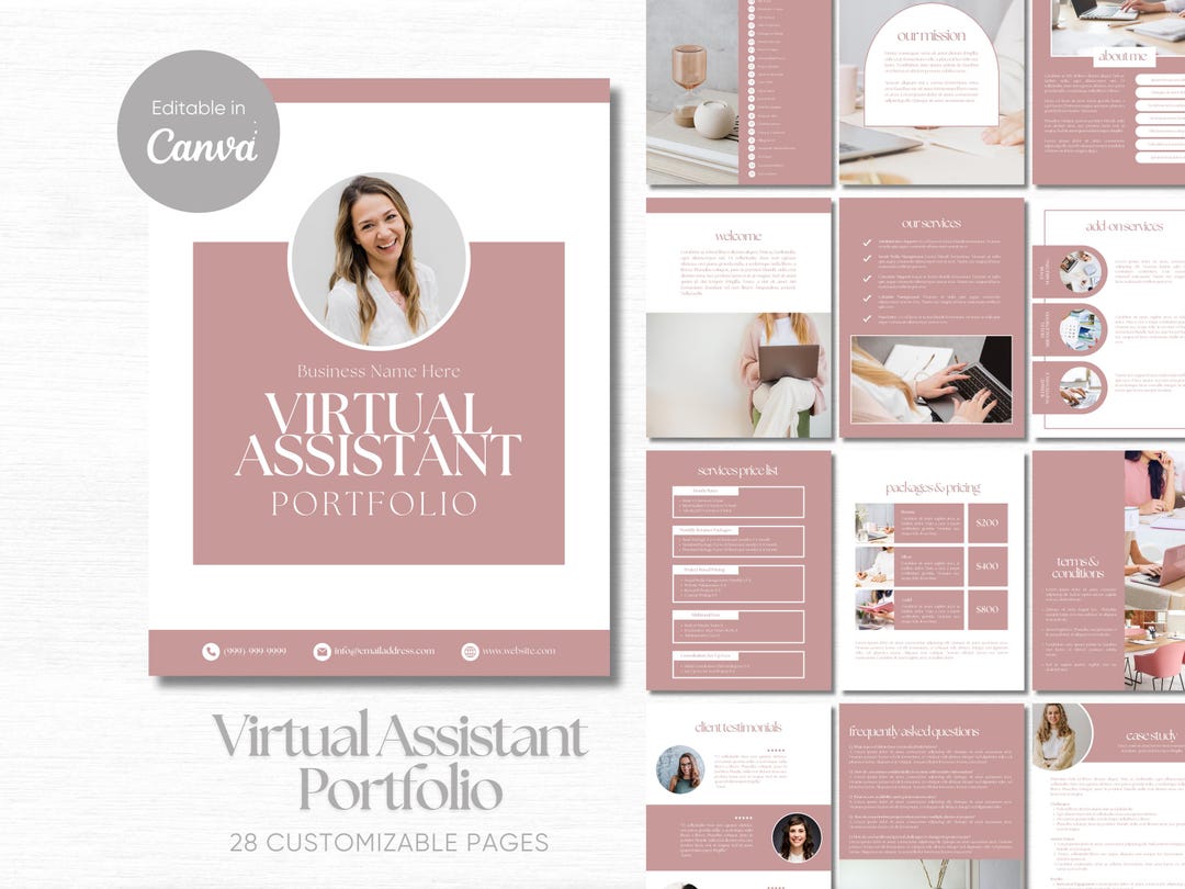 Virtual Assistant Portfolio Template New Client Welcome Package ...