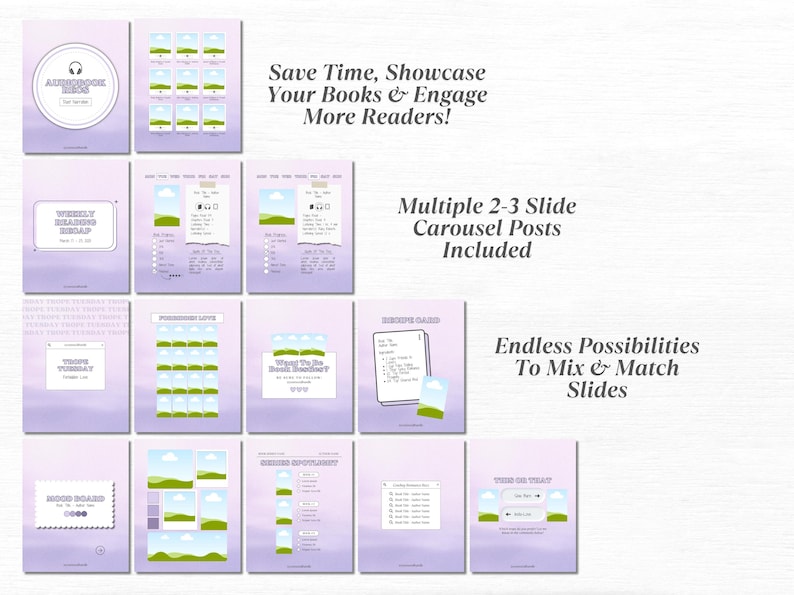 Book Instagram Bookstagram Canva Template Bookish Instagram Book Trope ...