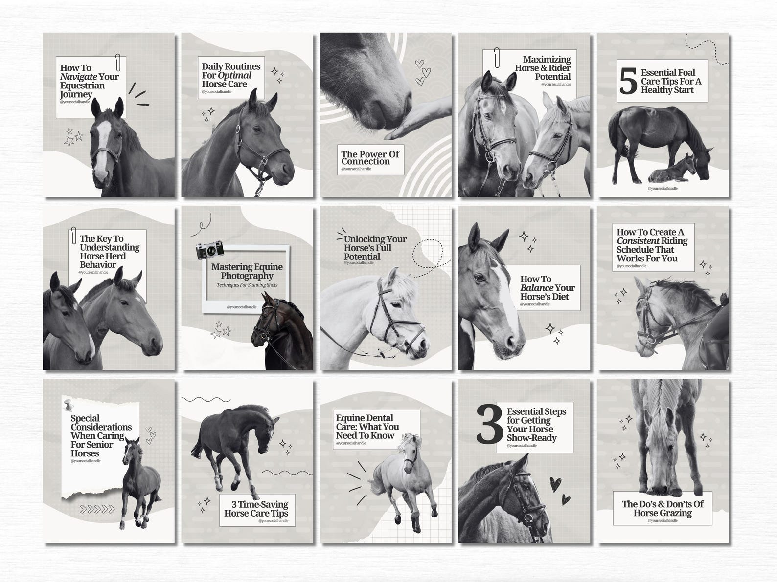 Horse Social Media Equestrian Instagram Post Template Customizable ...
