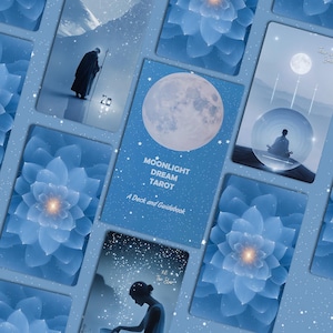 Moonlight Dream Tarot | 78 Tarot Cards Deck, 4 Extra Cards, 196-page ...
