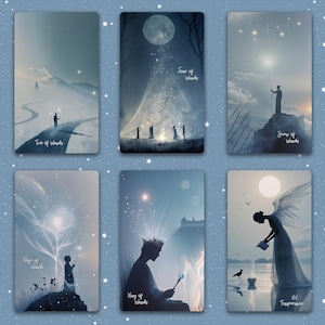 Moonlight Dream Tarot | 78 Tarot Cards Deck, 4 Extra Cards, 196-page ...