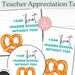 Teacher Appreciation Tag Teacher Gift Tag Pretzel - Etsy