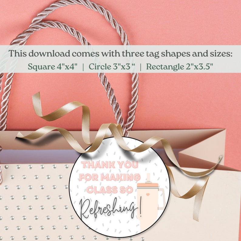 Teacher Appreciation Tag Teacher Gift Tags Tumbler - Etsy
