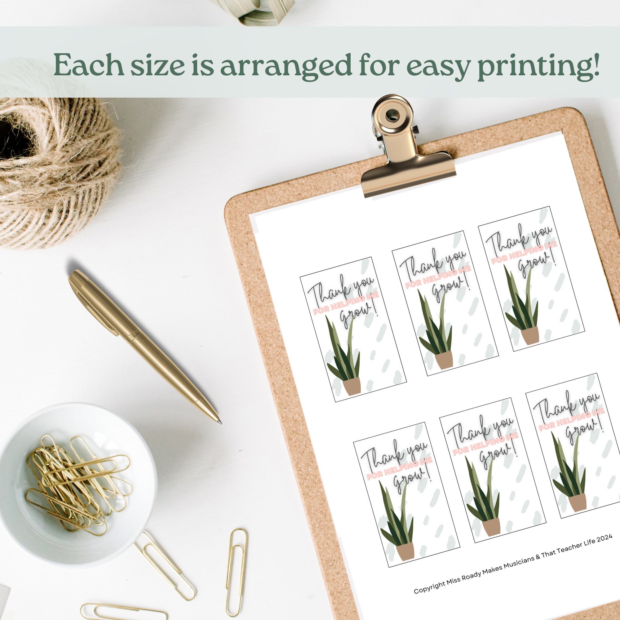 Teacher Appreciation Tag Teacher Gift Tags Plant - Etsy