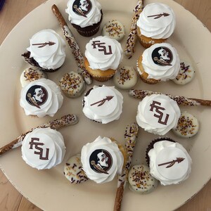Edible Graduation Cupcake Toppers: College & High School Logos - Etsy