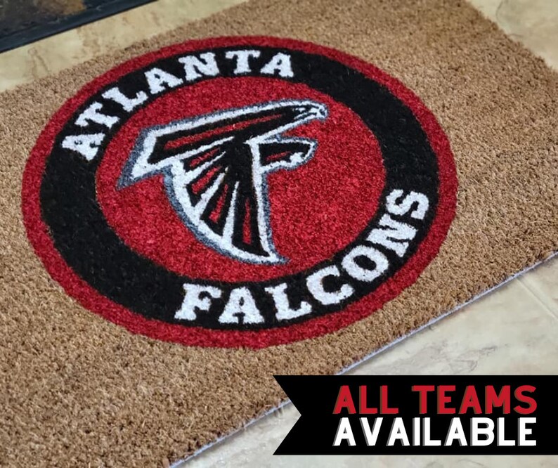 Personalized Football Logo Coir Doormat Handpainted Doormat Welcome Mat ...