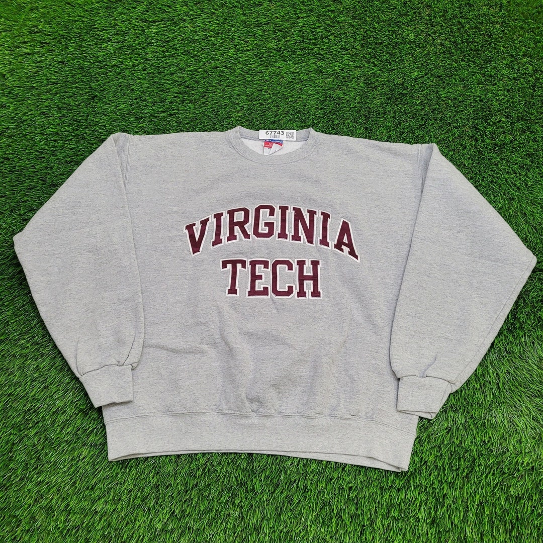 Vintage Virginia-tech Champion Sweatshirt Large 23x24 Gray - Etsy