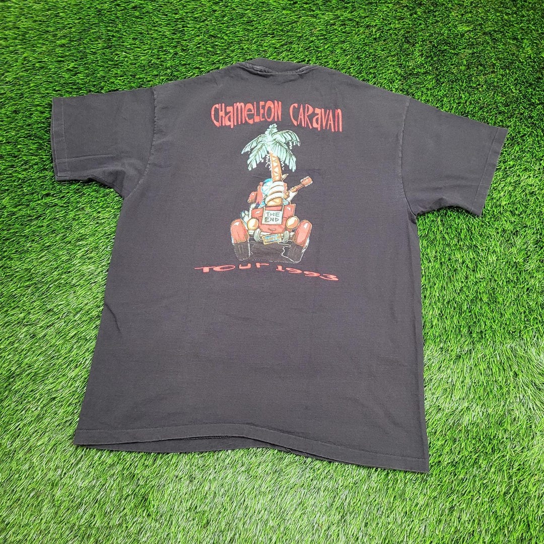Vintage 1993 Jimmy-buffet Chameleon Caravan Tour Crew Shirt L/XL 21x27 ...