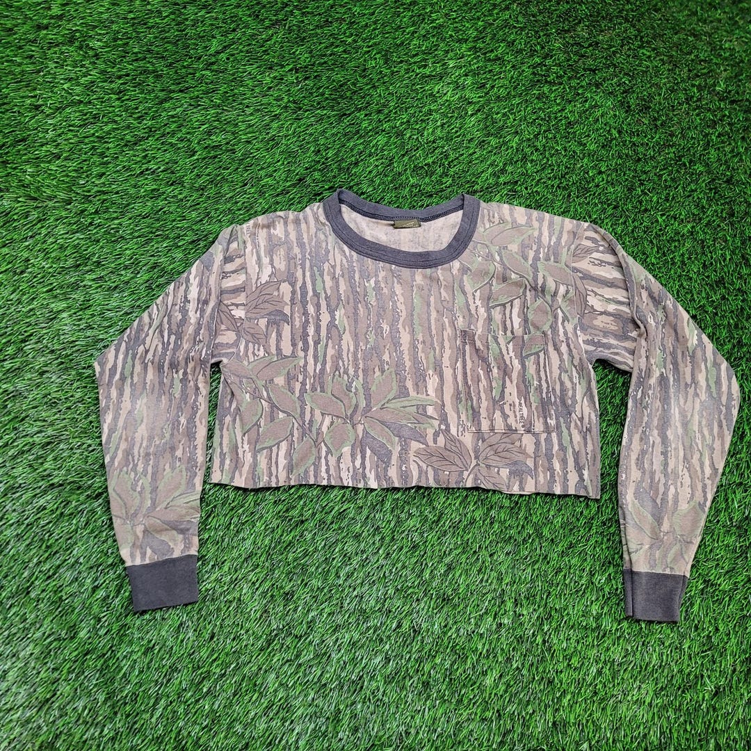 VTG 90s Spartan Realtree USA Made Micro Crop Top Boxy Fit Womens M/L - Etsy