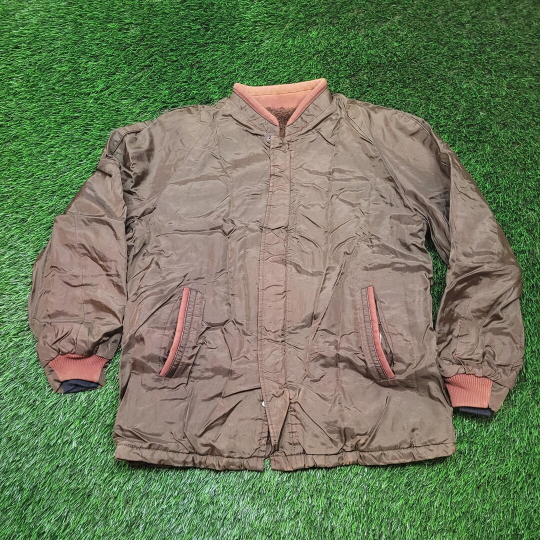 Vintage 60s Sherpa Bomber Jacket Mens Large Stocky Fit (short Arms ...