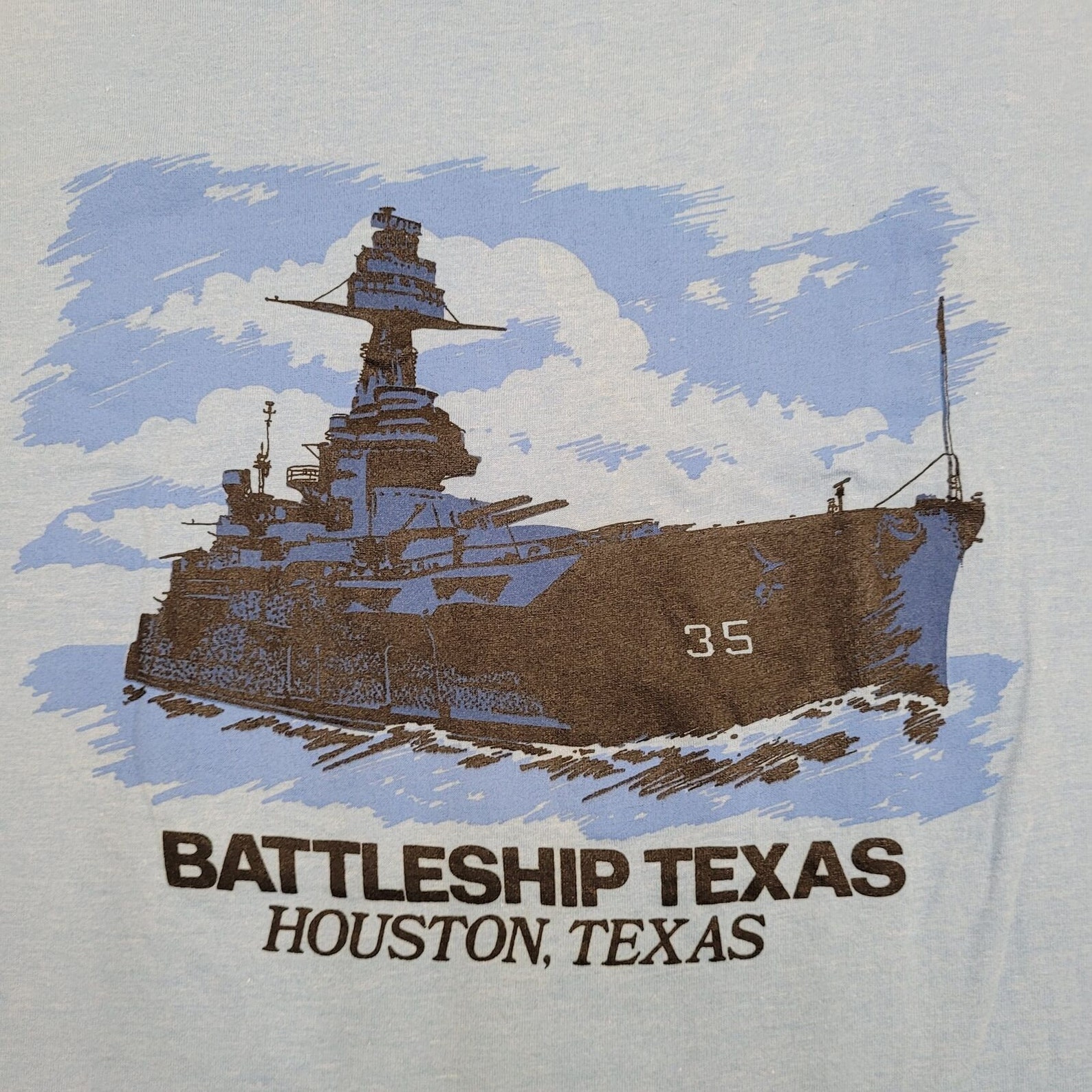 Vintage USN Battleship Shirt Womens Medium 20x25 BB-35 Texas - Etsy