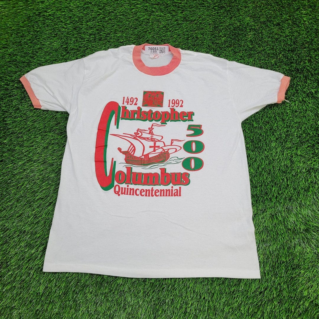 Vintage 1992 Christopher Columbus Shirt Medium 20x26 USA - Etsy