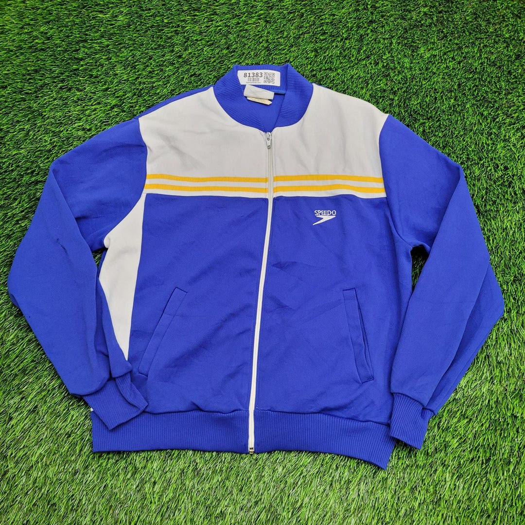 Vintage 90s Speedo Cropped Track Jacket S/M 20x22 Colorblock - Etsy