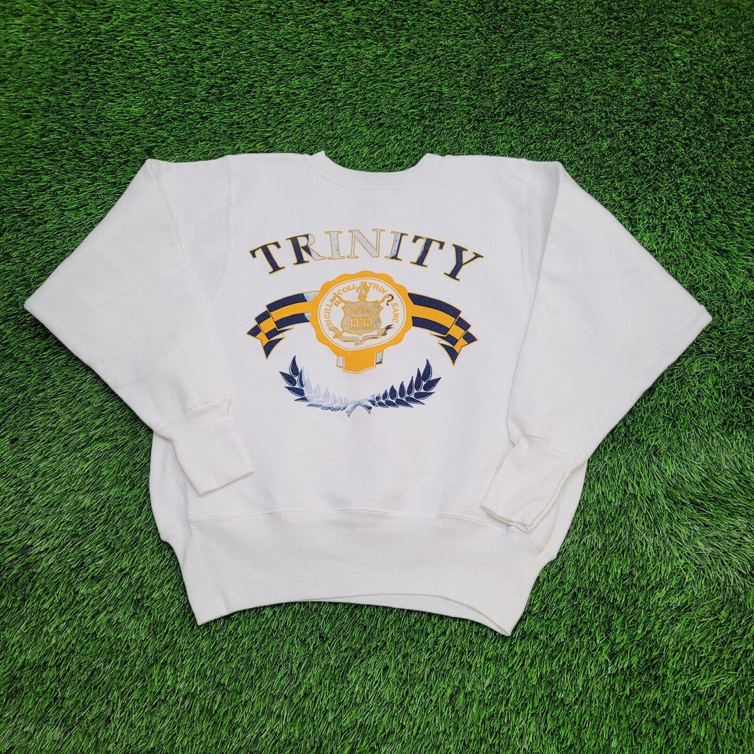 Vintage Trinity College Sweatshirt Womens Large 22x22 White - Etsy