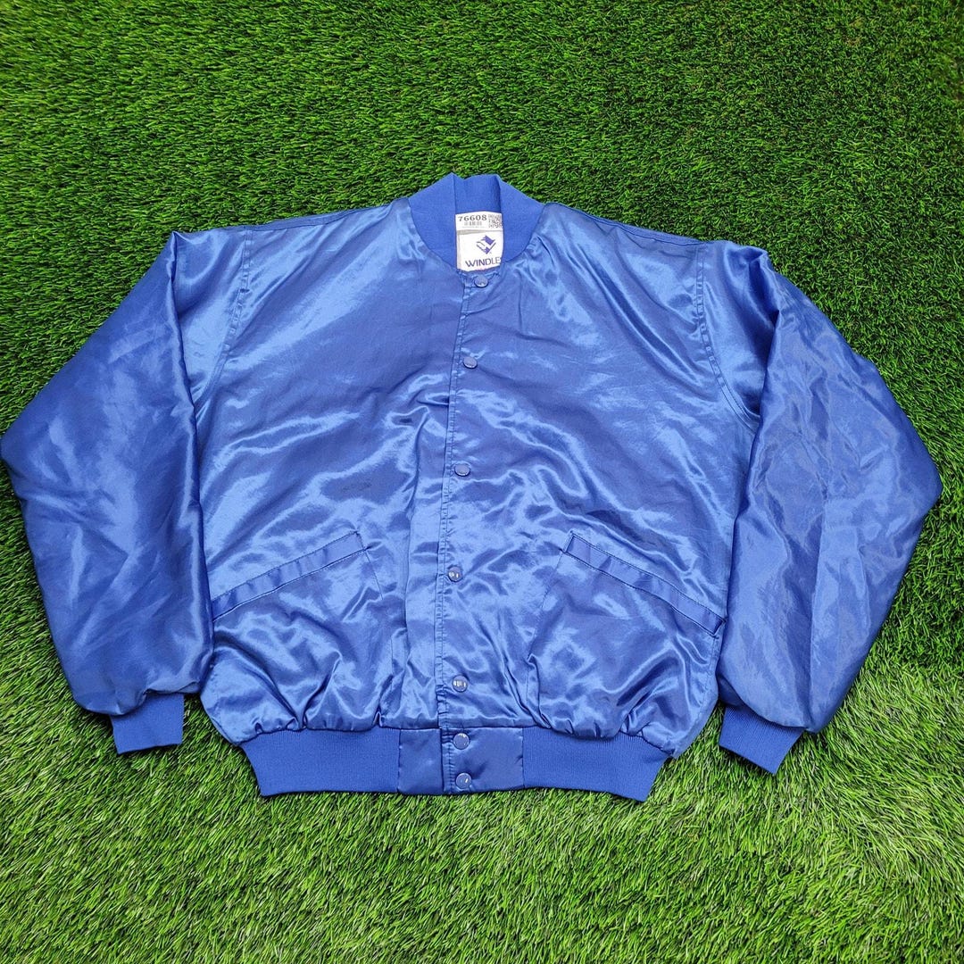 Vintage 80s Satin Bomber Jacket L/XL 25x25 Baggy USA - Etsy