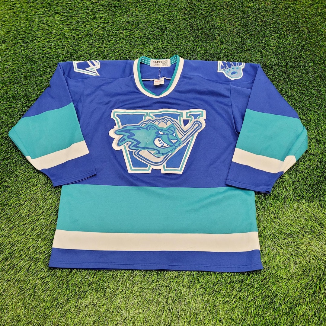 Vintage 90s Worcester Icecats Jersey Shirt Large 23x28 Hockey USA CCM - Etsy