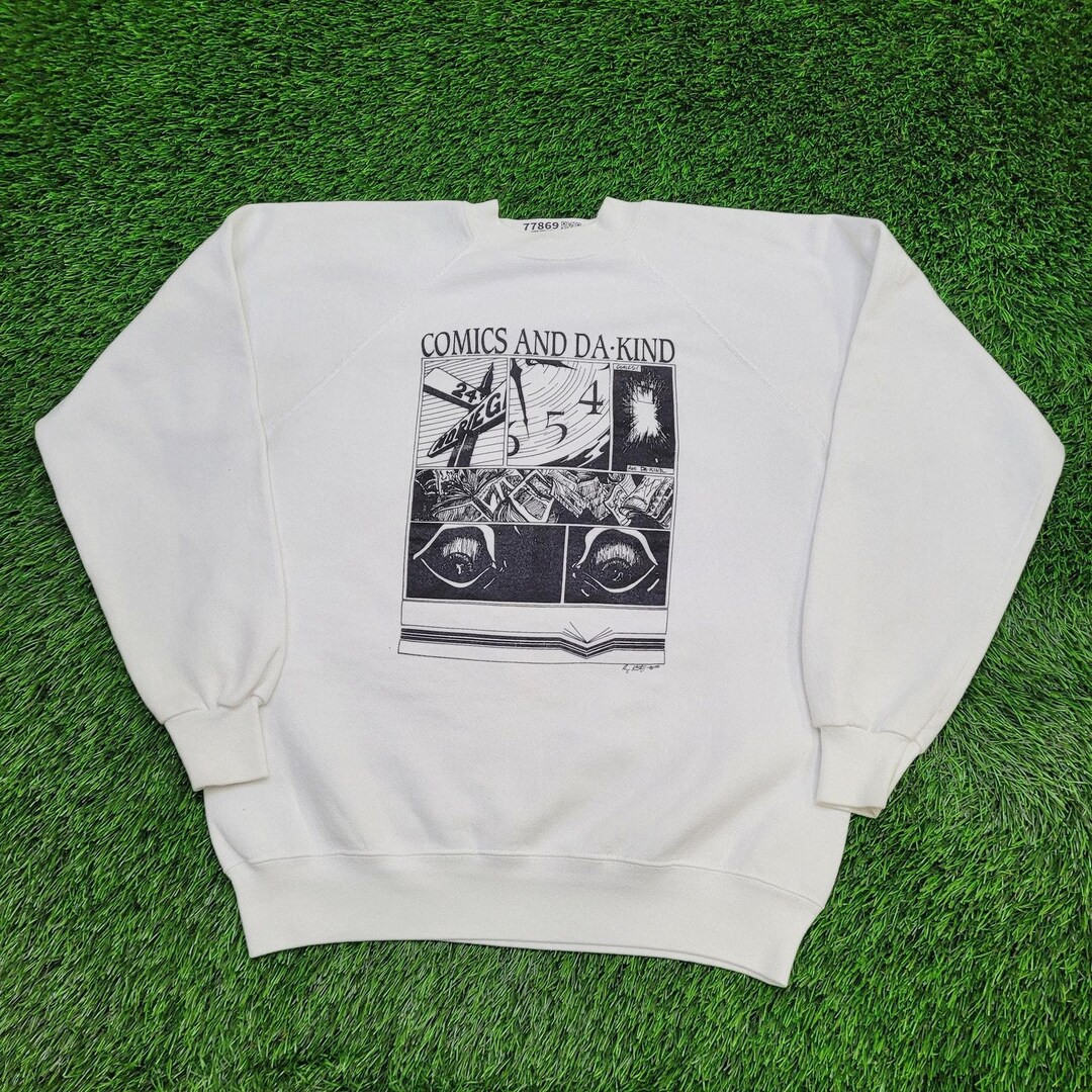 Vintage 1991 Comics and Da-kind Sweatshirt Large 21x24 White - Etsy