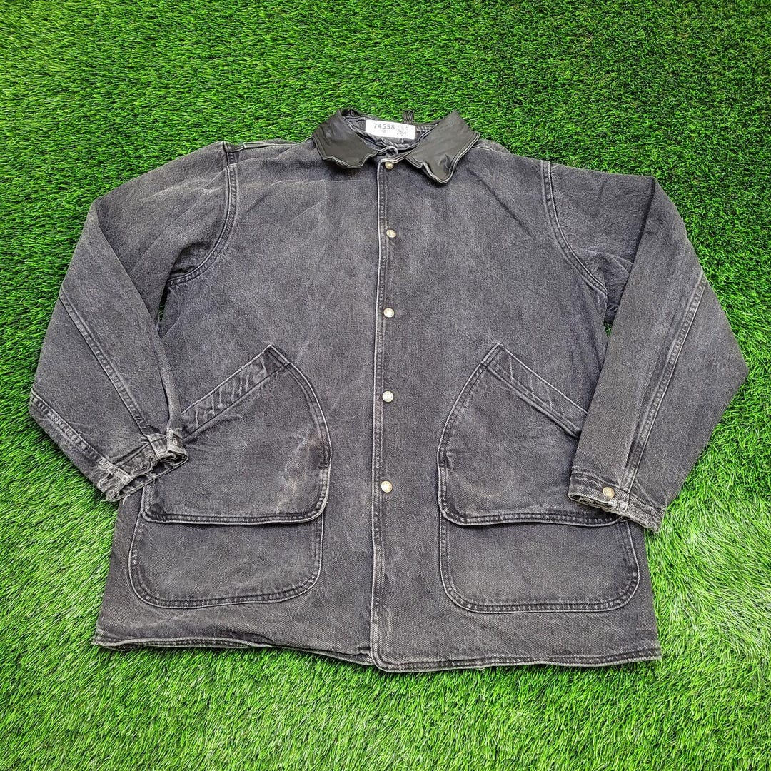 Vintage 80s Chore Field Barn Jacket L/XL 26x30 Faded Black - Etsy