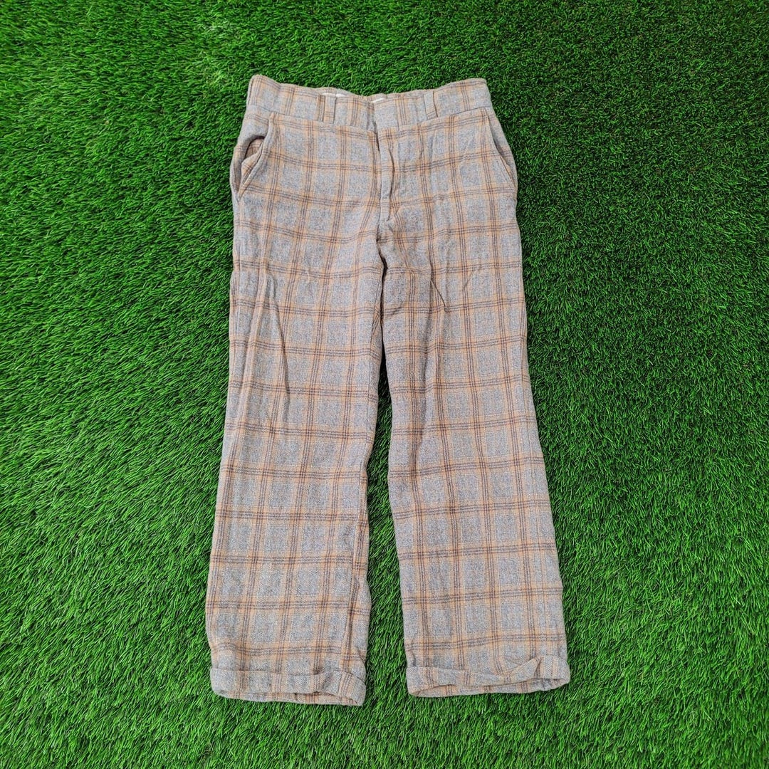 Vintage Pendleton Plaid Wool Pants Womens 4/5 30x26 Cuffed - Etsy
