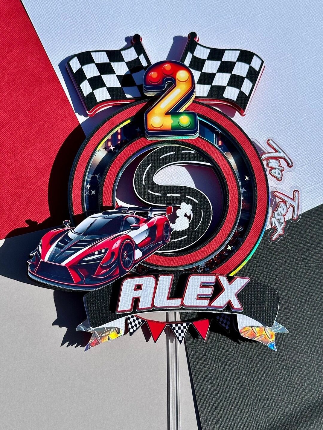 Race Car Cake Topper Two Fast Topper Fast One Need Four Speed Two Fast ...