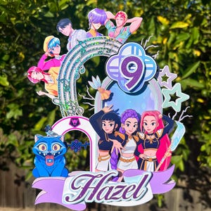 Kpop Caketopper Demon Hunters Cake Topper Huntrix Party Decor K-pop ...