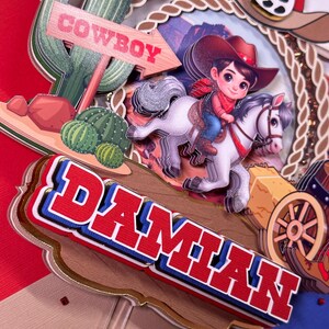 Cowboy Cake Topper Howdy Party First Rodeo Birthday Boy Western Theme ...