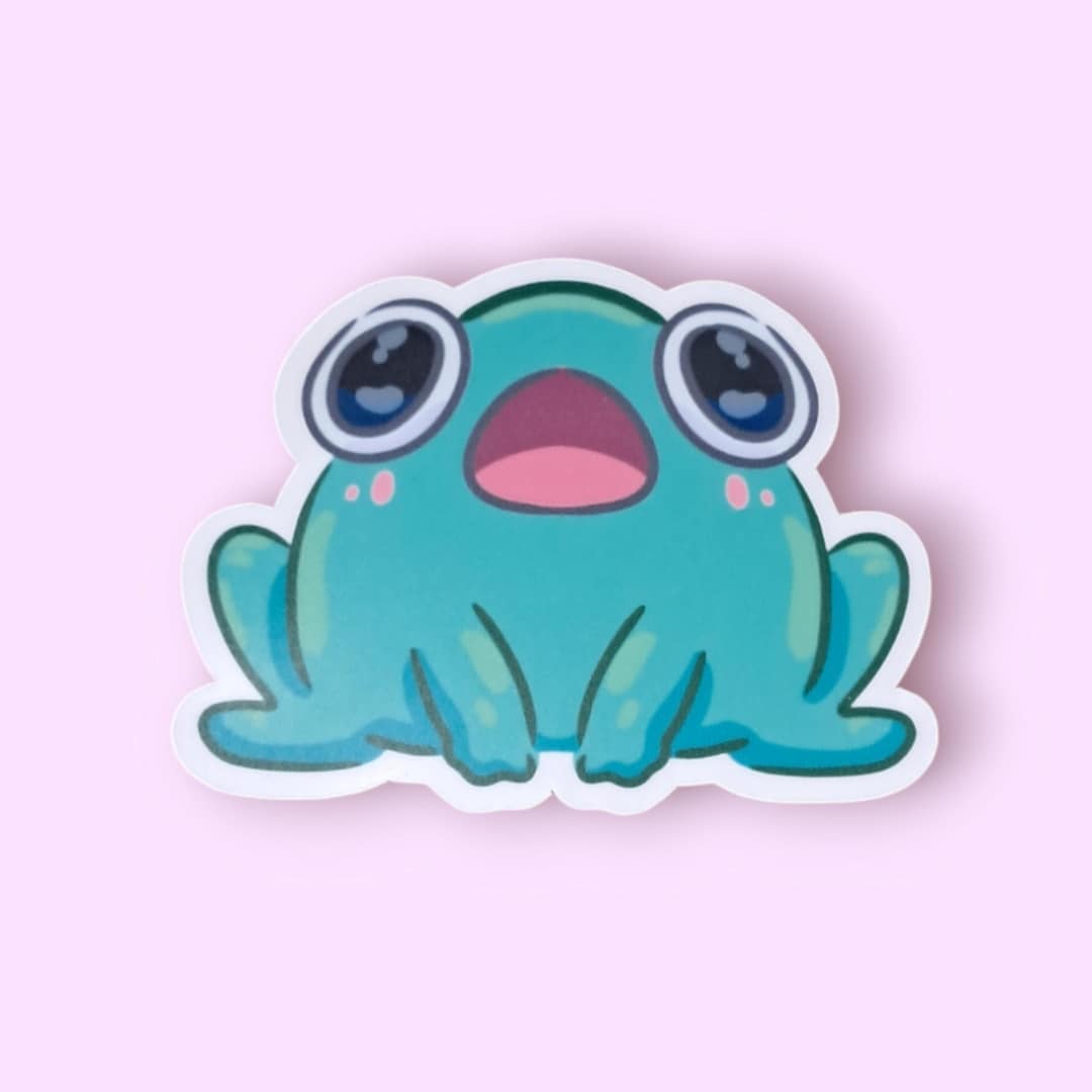Derpy Frog Sticker - Water-resistant Matte Vinyl by BNTY - Etsy