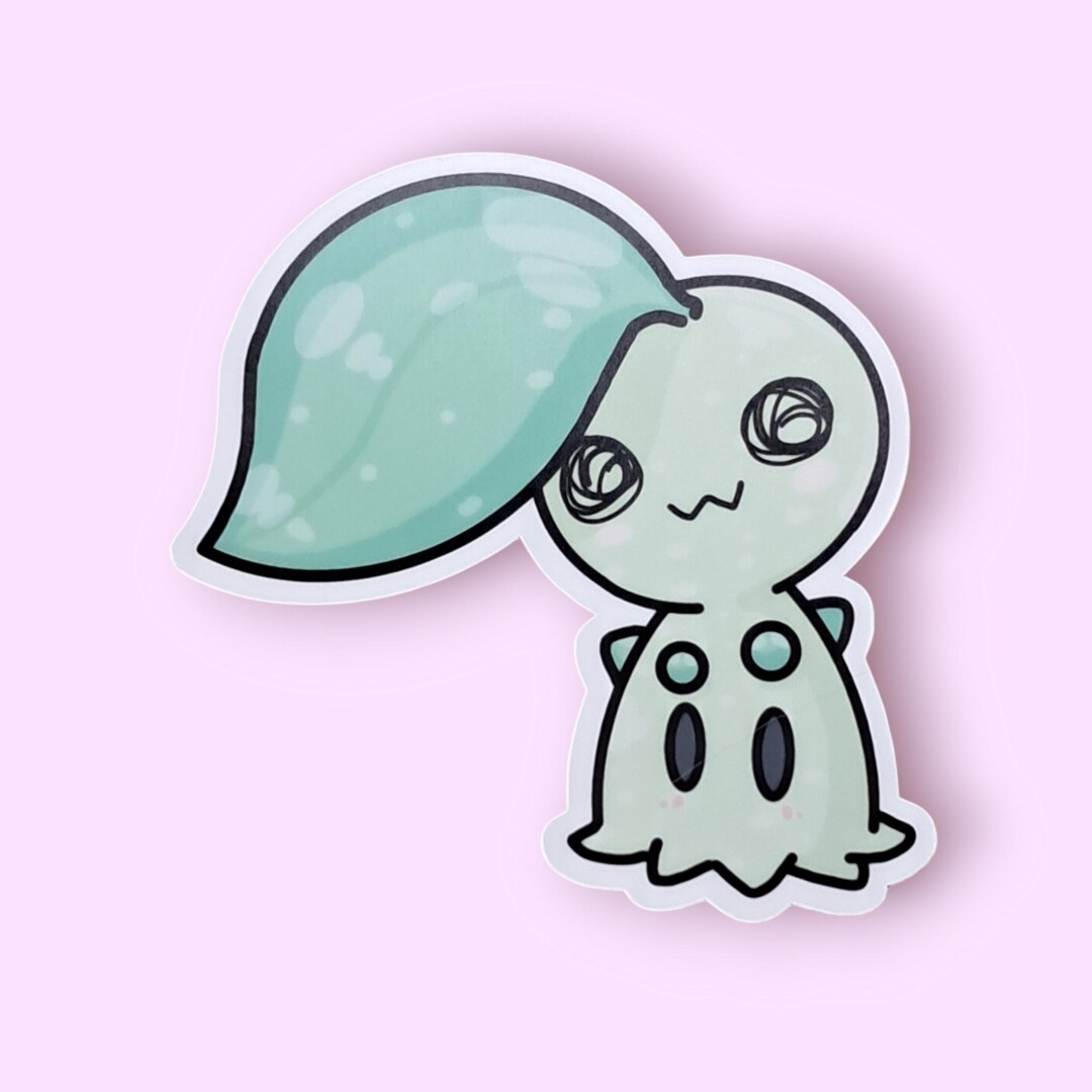 Chikorita Mimikyu Sticker - Water-resistant Vinyl by BNTY - Etsy